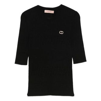 Twinset Femme, Pulls, Noir, Taille: 38 FR Maille à col rond