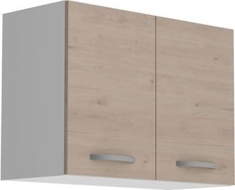 Parisot Meuble Haut Oke 80cm à 2 Portes - chêne