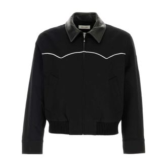 Ernest W. Baker Homme, Vestes, Noir, Taille: L Western Harrington Jacket