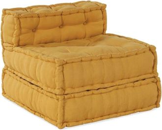 vidaXL Modulares Sofaelement Gelb 70x70x54 cm Stoff vidaXL