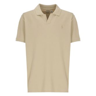 Ralph Lauren Homme, Tops, Beige, Taille: XL Polo Brod&eacute;