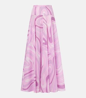 Pucci Jupe longue Marmo en coton