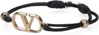 Valentino Garavani Armband - Black Fabric Vlogo Signature Bracelet - Gr. ONE SIZE - in Mehrfarbig - f&uuml;r Damen