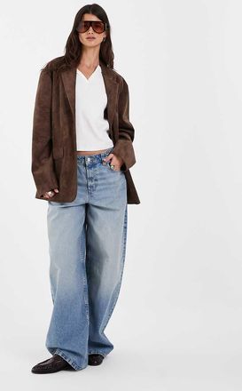 Jack & Jones Blazer in braun in Wildlederoptik