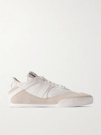 Chloé Kick Sneakers Aus Veloursleder, Mesh Und Leder - Creme
