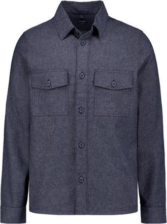 Olymp Herren Overshirt blau Baumwolle-Leinen