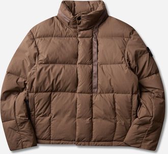 Stone Island Men s Garment Dyed Down Jacket Shadow Brown