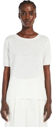 Max Mara Femme, Pulls, Blanc, Taille: 40 FR Maille ras du cou