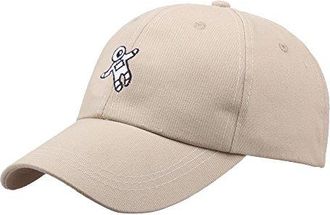 Generic Casquette de baseball tendance unisexe Emberoidery Astronaute Casquette de baseball Snapback Casquettes pour homme Courb&eacute;, beige, taille unique