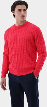 van Laack Zopfstrick Pullover mit Seide und Baumwolle