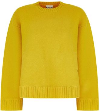 Ganni Pull en maille - Femme - Pulls - Jaune - Taille: 36 FR