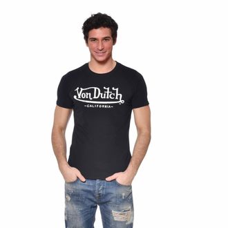Von Dutch Tshirt Herren Nat&uuml;rlich, T Shirt Herren, Bequem, Hypoallergen, Schwarz-Weiss, 2XL