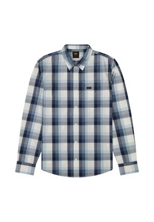 Lee Mens Button DOWN Shirt, Vintage Blue Ombre, Large