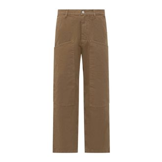 Amish Homme, Jeans, Brun, Taille: W32 Jean Denim Classique avec Cinq Poches