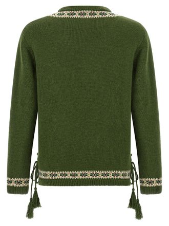 Bode Mens Bicolor Virgin Wool Cardigan Clothing