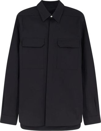 Rick Owens Homme, Chemises, Noir, Taille: L Chemise D&eacute;contract&eacute;e