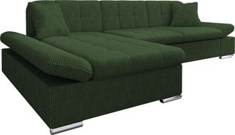 Mirjan24 Ecksofa Malwi Cord mit Regulierbare Armlehnen, L-Form Sofa mit Schlaffunktion und Bettkasten, Design Eckcouch, Wohnlandschaft, Couch (Poso 14, Seite: 
