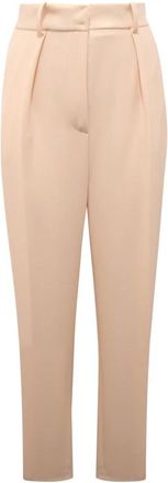 Elisabetta Franchi Femme, Pantalons, Beige, Taille: 40 FR Pantalon en crêpe léger avec ceinture