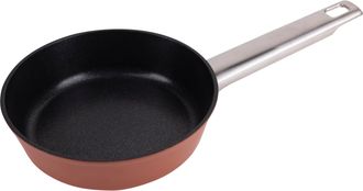 San Ignacio Agros - 16 cm Pfanne - Hergestellt in geschmiedetem Aluminium - Innenraum Whitford Quantanium - Schwarze Beschichtung - Outdoor in Terrakotta Farbe - 