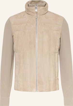 Mackage Steppjacke Landen Aus Leder Im Materialmix beige