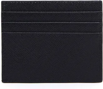 Prada Saffiano Leather Card Case - Black