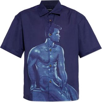 Carne Bollente Homme, Chemises, Bleu, Taille: S In Blue Shirt