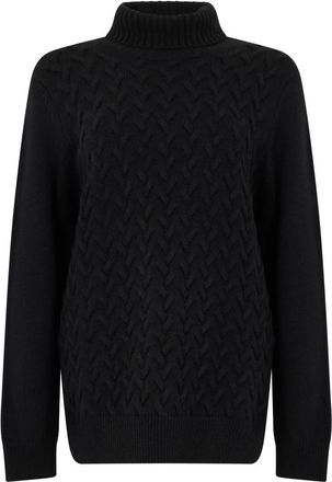Moorer Pullover mit hohem Kragen - - Knitwear - Damen - Schwarzk - XS