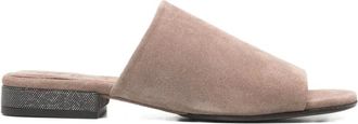 Brunello Cucinelli Femme, Chaussures, Brun, Taille: 37 EU Sandales Monile en daim