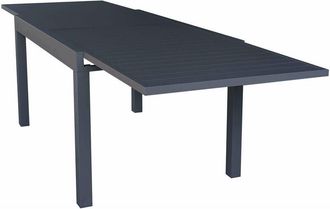BIZZOTTO Ausziehbarer Tisch Sardegna aus Aluminium-Lamellen f&uuml;r Garten und Veranda -Extra Gro&szlig; / Anthrazit