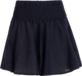 vishes Alternative Bekleidung - Damen Mini-Rock Baumwolle Casual elastischer Bund schwarz 42-46