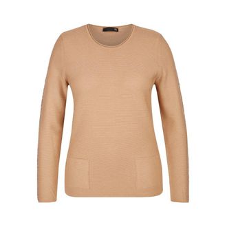 Rabe Rundhals-Strickpullover - - Knitwear - Damen - Braun - 2XL