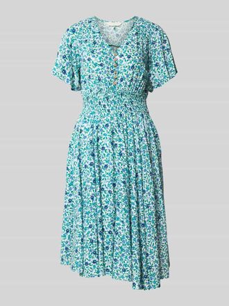 Apricot Knielanges Kleid aus Viskose