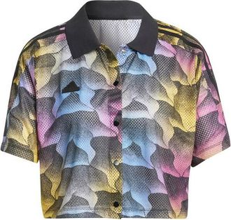 adidas Damen Shirt Tiro Print Mesh Summer Hemdbluse