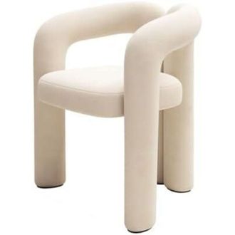 Apex Chaise de coiffeuse moderne en velours, ensemble de table de salle &agrave; manger ronde avec chaises peu encombrantes, si&egrave;ges rembourr&eacute;s en velours