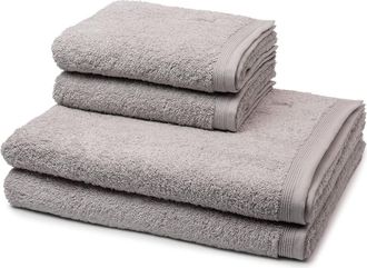 M&ouml;ve 4 teiliges Frottier-Set - Superwuschel (2 X Handtuch 2 X Duschtuch im Set) - 520 g/m2 - Baumwolle - Walkfrottee - saugstark - weich und flauschig - Ca