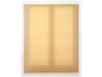 Blindecor Apidae Plissee-Rollo aus Bienenwabengewebe, erhältlich Größen, Beige, 125 x 230 cm