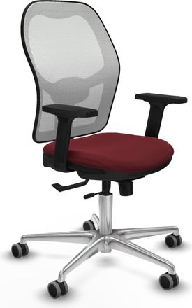 Piqueras y Crespo Schreibtischstuhl mit Rollen aus Parkett mit 2D-Armen, h&ouml;henverstellbare Lendenwirbelst&uuml;tze, ausgestattet mit Syncro/Traslack und eingespritztem Schau