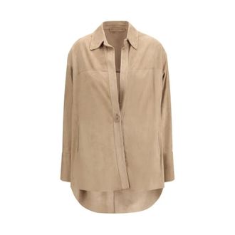 Salvatore Santoro Femme, Blouses et Chemises, Beige, Taille: 38 FR Lamb Ovis Aries Shirt