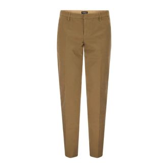 Dondup Homme, Pantalons, Brun, Taille: W36 Chinos Coupe Droite
