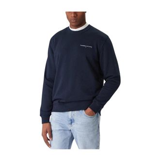 Tommy Hilfiger Reg Linear Crew - - Sweatshirts & Hoodies - Herren - Blau - XL