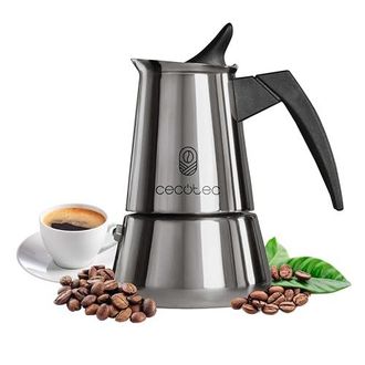 Cecotec Piccolina 900 Italienische Kaffeemaschine, 450 ml, 10 Kaffeetassen, Edelstahl, geeignet f&uuml;r alle Oberfl&auml;chen, Premiumfilter, Sicherheitsventil, hitzeb