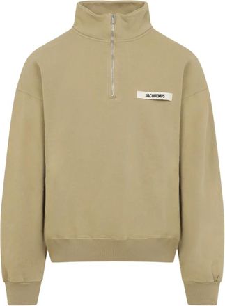 Jacquemus Homme, Sweatshirts et sweats &agrave; capuche, Beige, Taille: S Le Camionneur Gros Grain