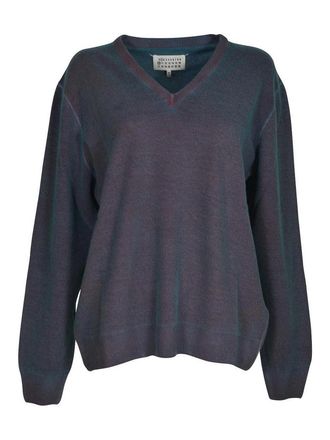 Maison Margiela Pull Col Rond - Gris Fonc&eacute;