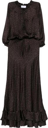So Allure ruffle leopard-print maxi dress - Braun