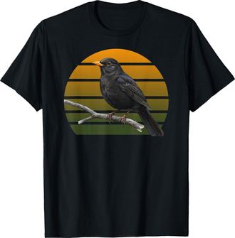 jz.birds Amsel Vogelfreund Gartenvogel Singvogel Biologe Vogel T-Shirt