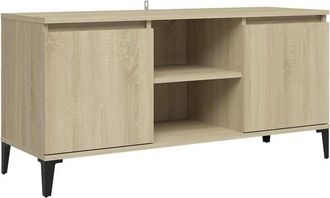 Les Tendances Meuble TV avec pieds en métal Chêne sonoma 103,5x35x50