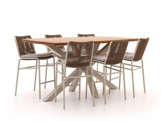 Bellagio la vita attrattiva Bellagio Caronia/Induno D&auml;nisch oval 220 cm Gartenbar-Set 7-teilig stapelbar