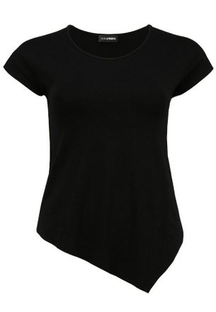 Doris Streich Rundhalsshirt (1-tlg) mit asymmetrischem Zipfelsaum
