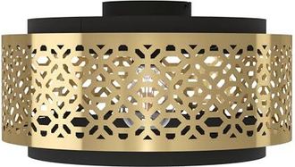 Eglo Deckenlampe Sandbach, elegante Deckenleuchte, Wohnzimmerlampe aus Metall in Messing und Schwarz, Aufbaulampe f&uuml;r Wohnzimmer und Schlafzimmer, Lampe mi