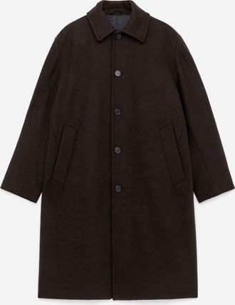 Arket Doubleface-Mantel Aus Wollmischung -Braun